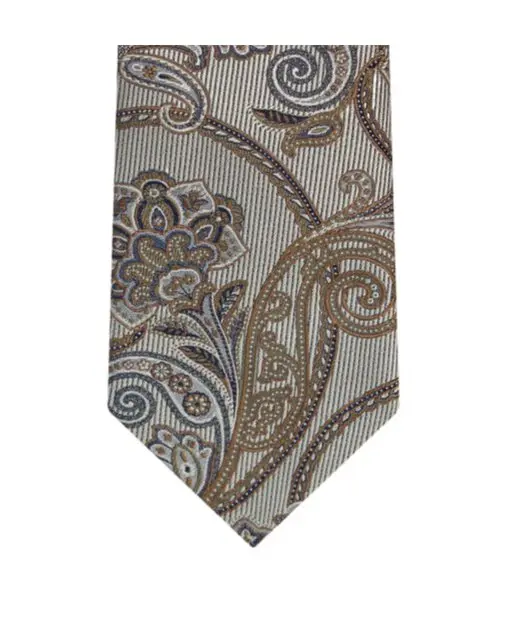 Etro Patchwork Pointed Tip Tie - Light Brown