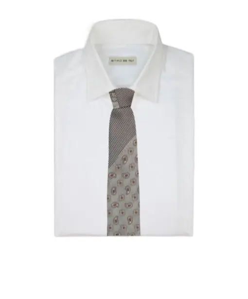 Etro Patchwork Pointed Tip Tie - Light Brown