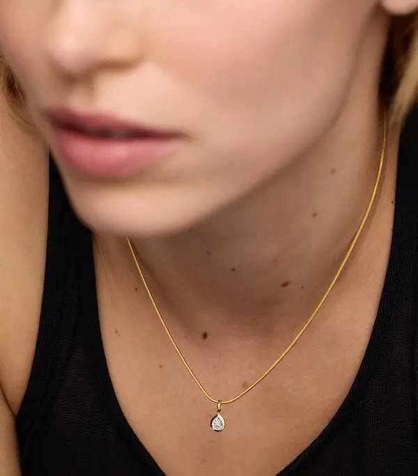 Monica Vinader Vermeil And Diamond Pendant