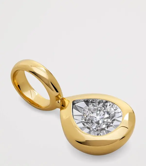 Monica Vinader Vermeil And Diamond Pendant