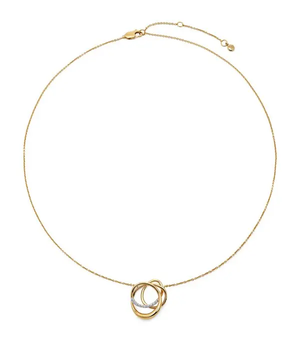 Monica Vinader Vermeil And Diamond Nura Wrap Necklace - Gold