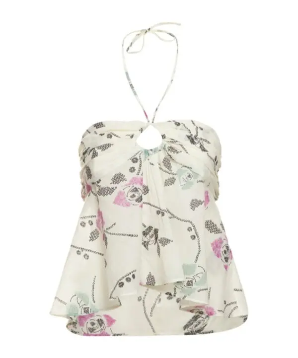 Isabel Marant Étoile Gabao Printed Cotton Top