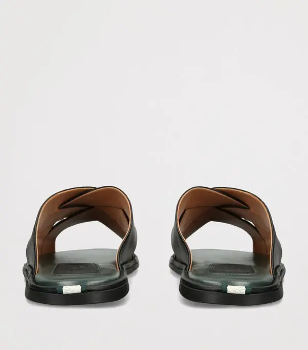 BROTINI Leather Cross-strap Sandals