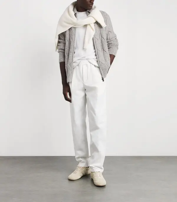 Eleventy Wool-blend Zip-up Cardigan