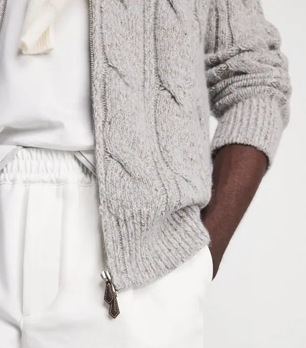 Eleventy Wool-blend Zip-up Cardigan