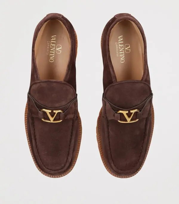 Valentino Garavani Suede Lord Chunky Loafers