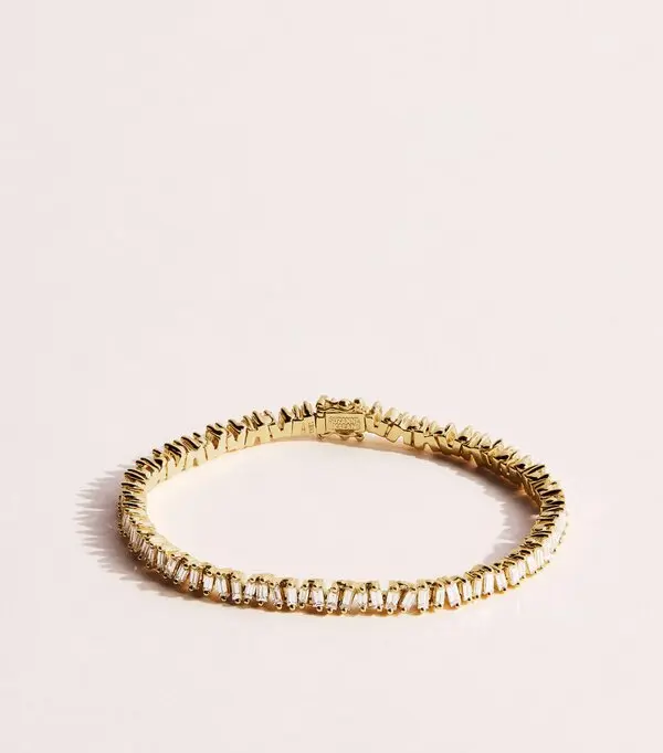 SUZANNE KALAN Classic Diamond Tennis Bracelet - Gold