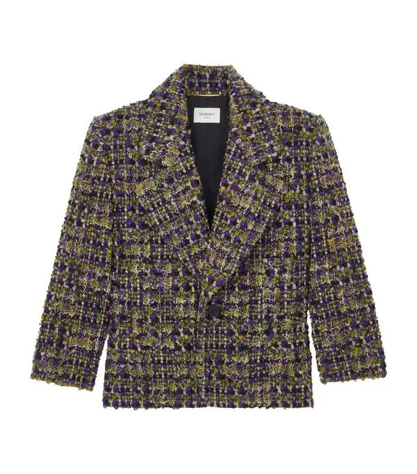 Saint Laurent Tweed Single-breasted Blazer