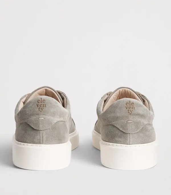 Eleventy Suede Embroidered Sneakers