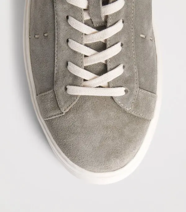 Eleventy Suede Embroidered Sneakers
