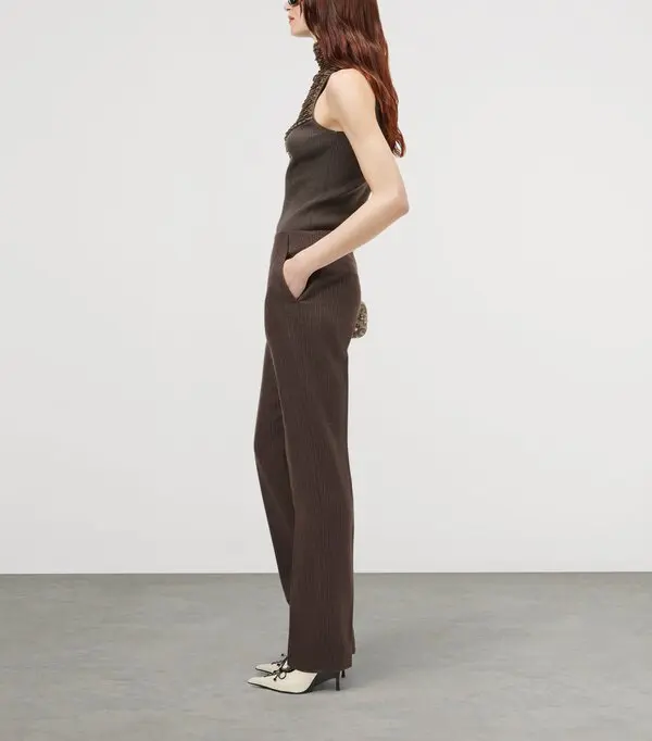 Alexander McQueen Wool Pinstripe Slim Trousers