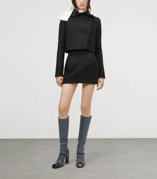 Alexander McQueen Wool-blend Tweed Mini Skirt