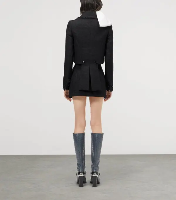 Alexander McQueen Wool-blend Tweed Mini Skirt