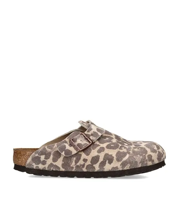 BIRKENSTOCK Suede Boston Clogs - White