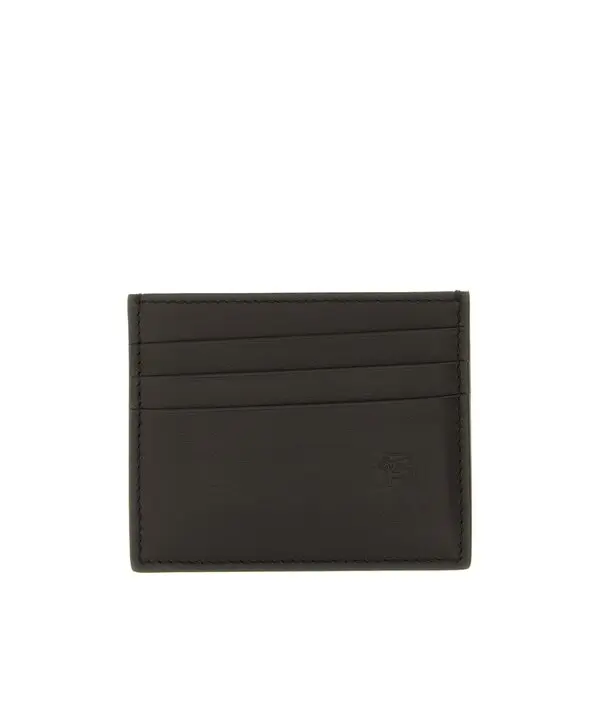 Brunello Cucinelli Logo Embossed Card Holder - Black