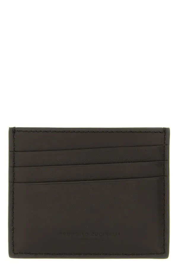 Brunello Cucinelli Logo Embossed Card Holder
