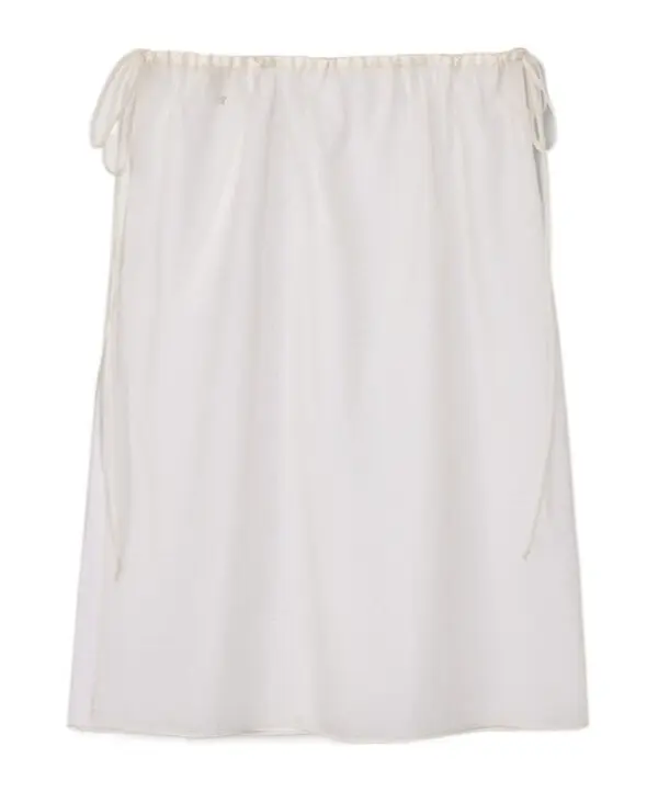 DUNST Drawstring Midi Skirt - Ivory