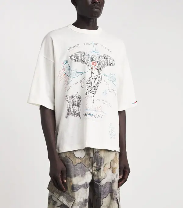 REPRESENT Organic Cotton-hemp Printed T-shirt