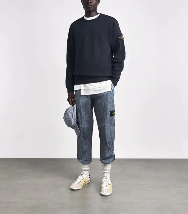 Stone Island Cotton Compass Logo Sweatshirt