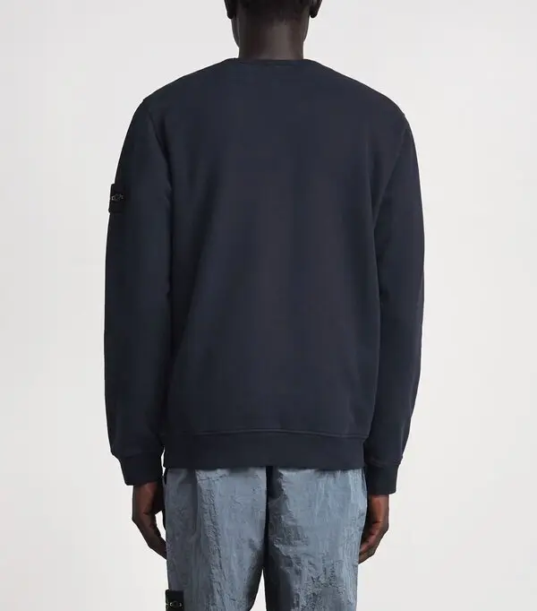 Stone Island Cotton Compass Logo Sweatshirt
