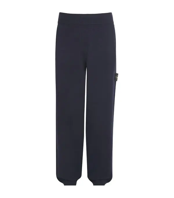 Stone Island Virgin Wool-blend Compass Sweatpants