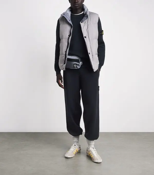 Stone Island Virgin Wool-blend Compass Sweatpants