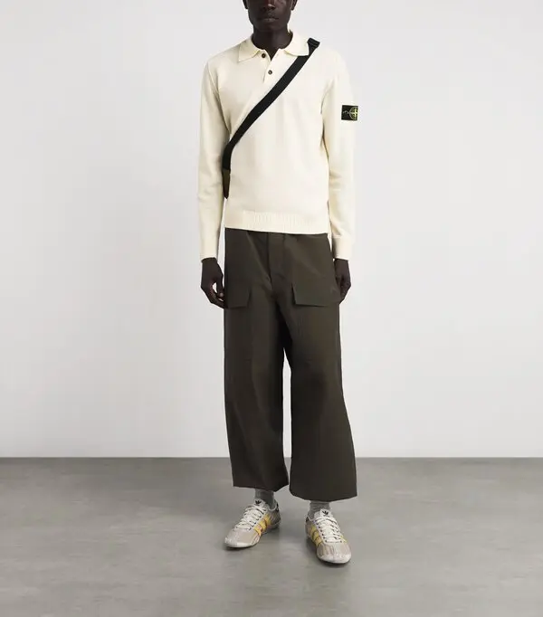 Stone Island Virgin Wool Polo Sweater
