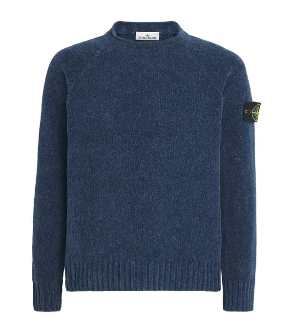 Stone Island Cotton Mélange Sweater - Blue