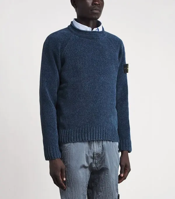 Stone Island Cotton Mélange Sweater - Blue