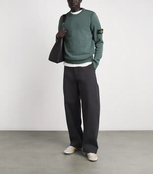 Stone Island Virgin Wool-blend Compass Sweater