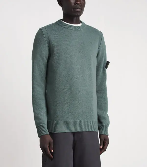 Stone Island Virgin Wool-blend Compass Sweater