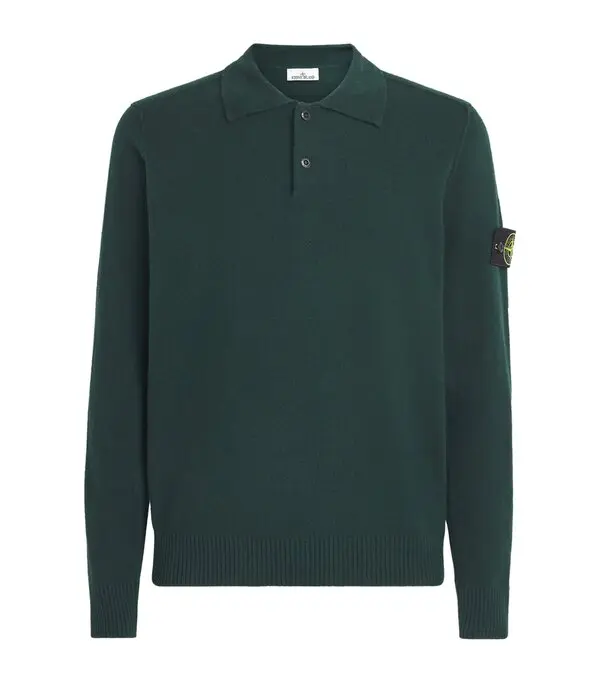Stone Island Wool Compass Polo Sweater