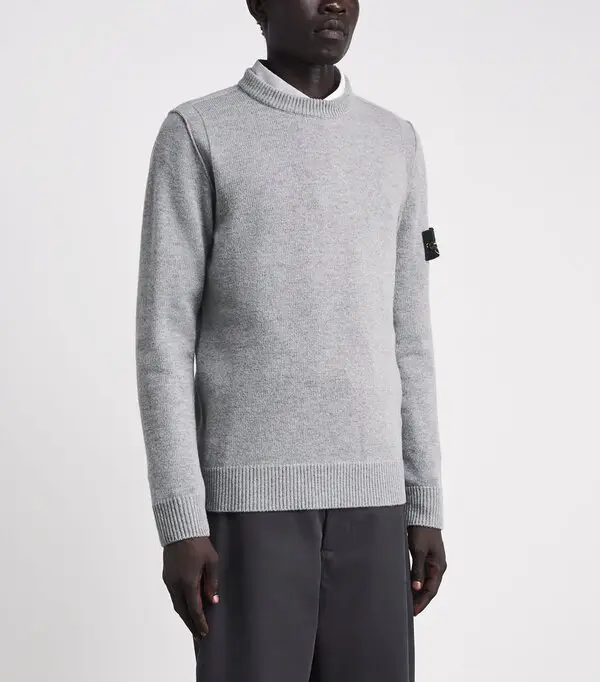Stone Island Virgin Wool-blend Compass Sweater