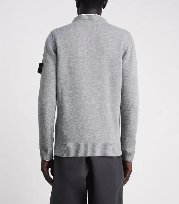 Stone Island Virgin Wool-blend Compass Sweater