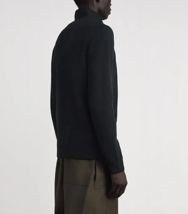 Stone Island Wool-blend Button-up Sweater