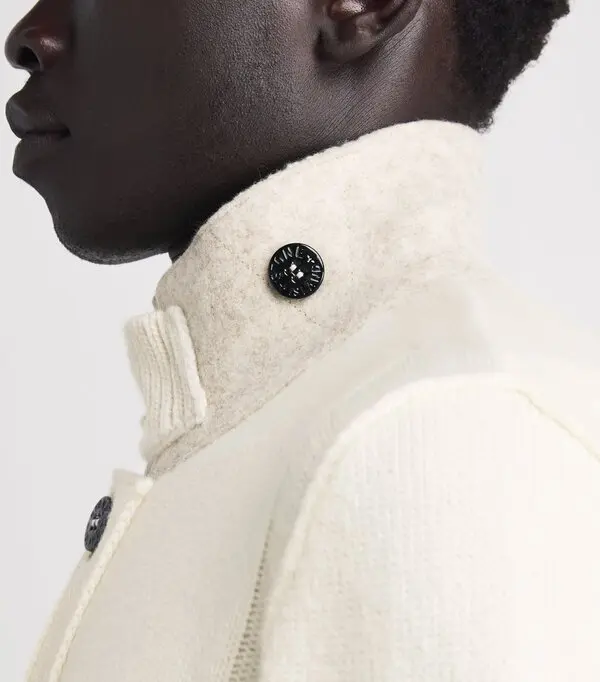 Stone Island Lambswool Stand-collar Cardigan