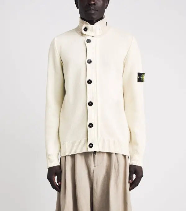 Stone Island Lambswool Stand-collar Cardigan