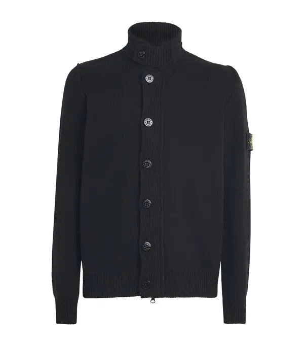 Stone Island Lambswool Stand-collar Cardigan
