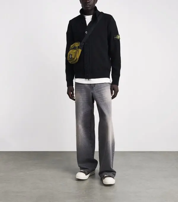 Stone Island Lambswool Stand-collar Cardigan