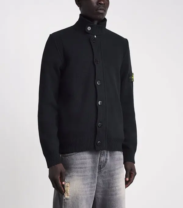 Stone Island Lambswool Stand-collar Cardigan