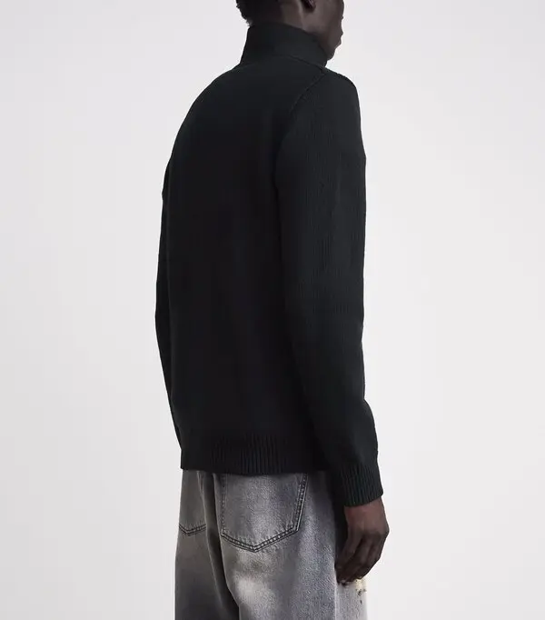 Stone Island Lambswool Stand-collar Cardigan