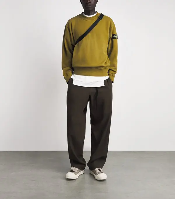 Stone Island Cotton Rib-knit Compass Sweatshirt