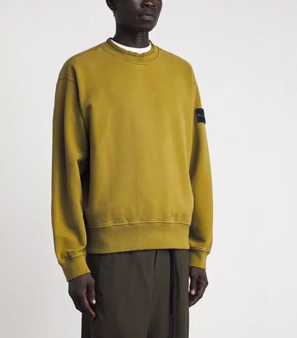 Stone Island Cotton Rib-knit Compass Sweatshirt