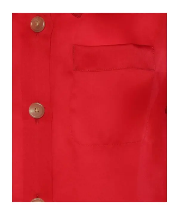 Khaite Keefe Silk Organza Shirt - Red