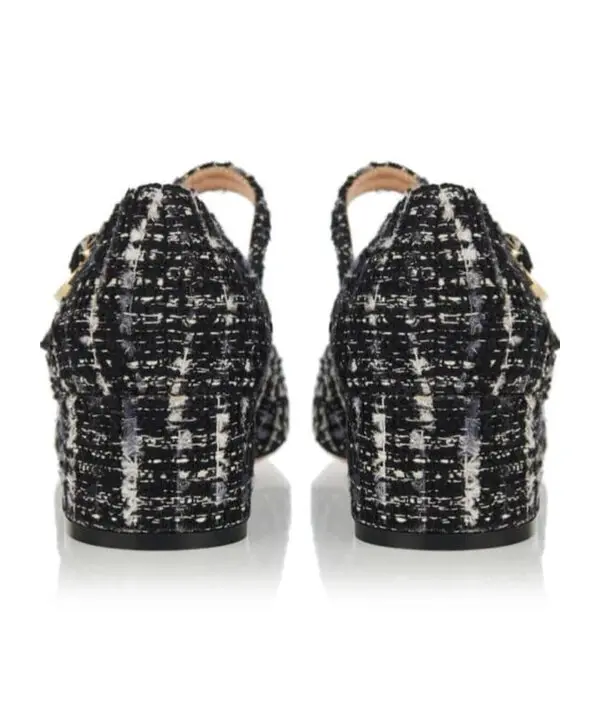 GIANVITO ROSSI Tweed Mary Jane High Heels