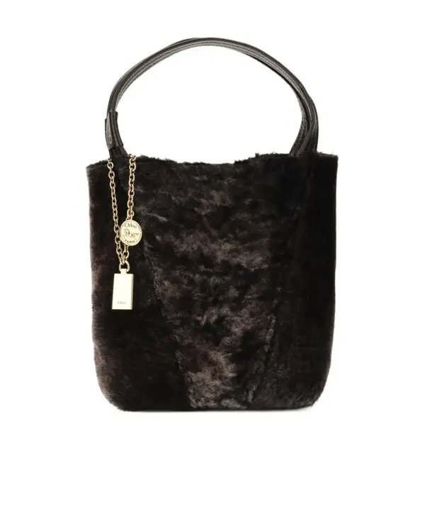 Chloé Shearling Spin Tote Bag