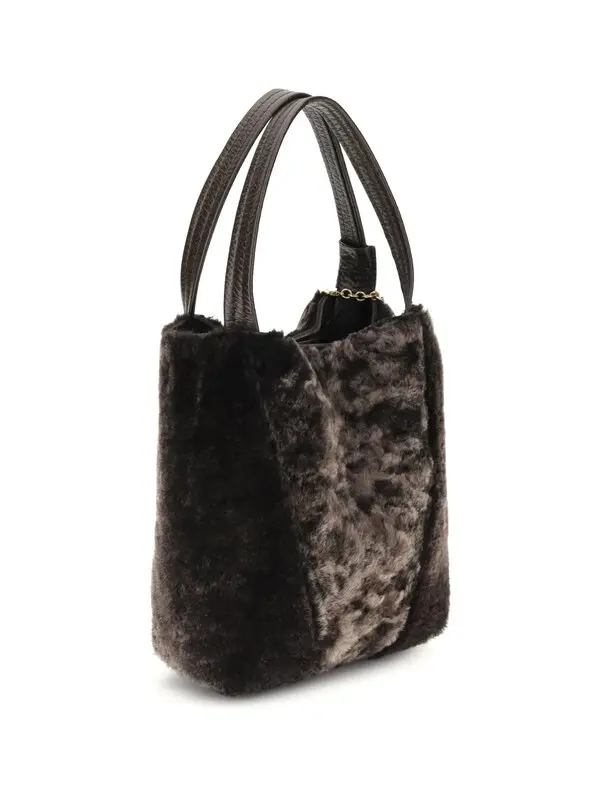 Chloé Shearling Spin Tote Bag