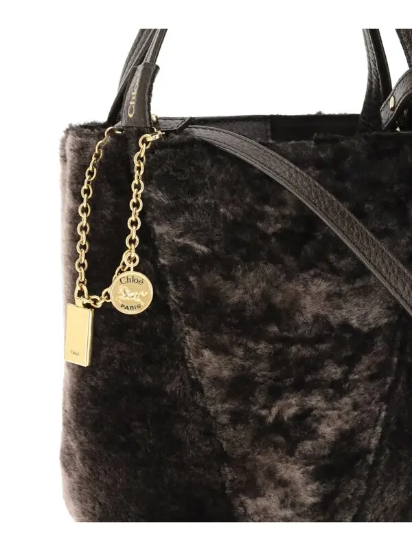 Chloé Shearling Spin Tote Bag
