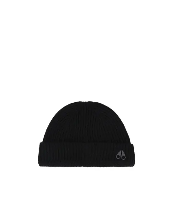 Moose Knuckles Logo Patch Knitted Beanie
