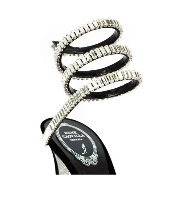 Rene Caovilla Spark Velvet Sandals